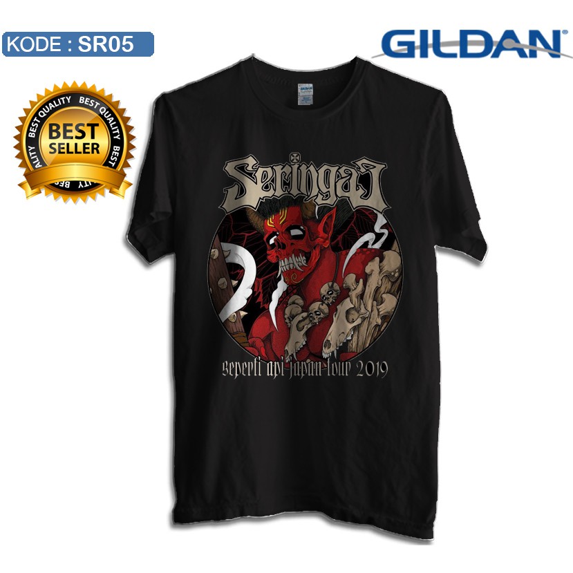 Jual Kaos seringai seperti api japan tour 2019 original gildan ...