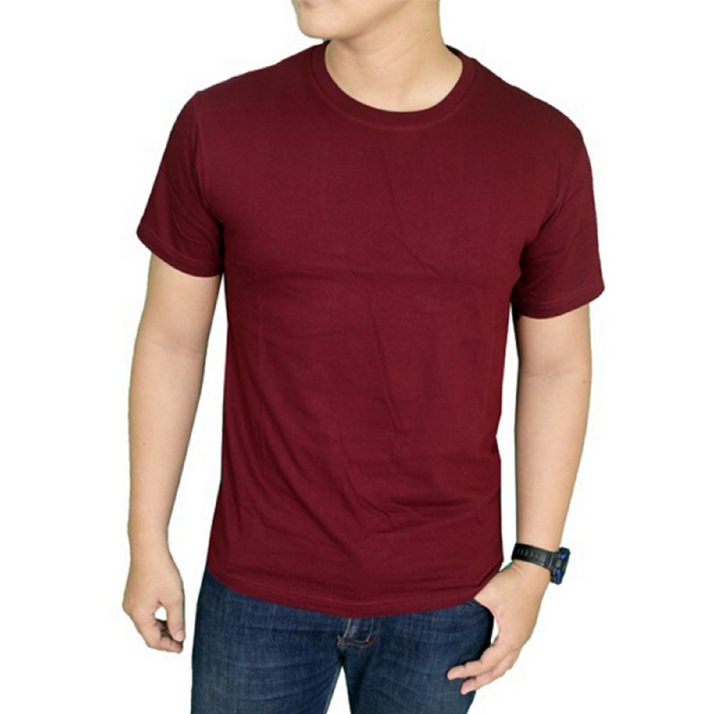 Jual kaos polos basic factory maroon | Shopee Indonesia