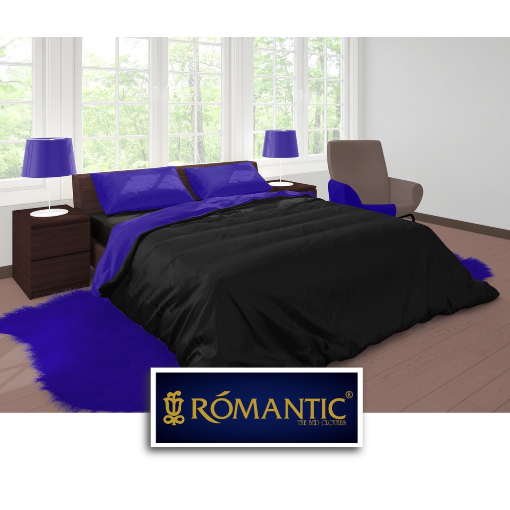 Jual Two Tone Bedcover ROMANTIC Hitam x Ungu aesthetic Bandung | Shopee ...