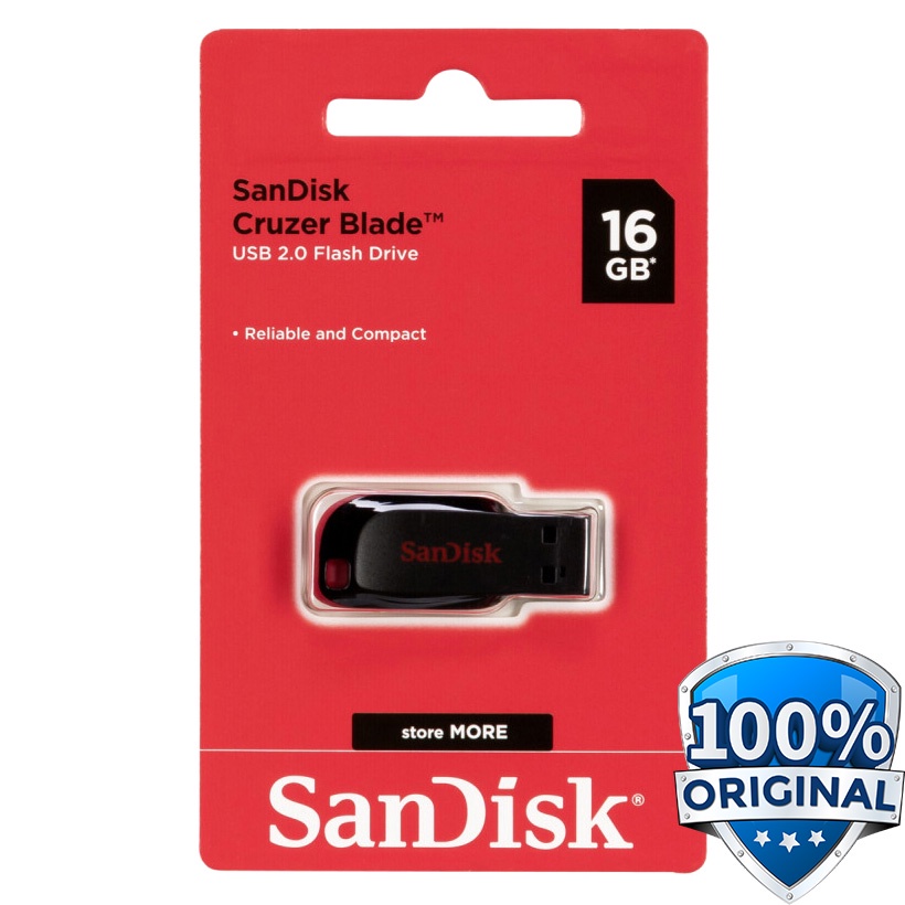 Jual SanDisk Cruzer Blade USB Flash Drive 16GB (SDCZ50-016G) | Shopee ...