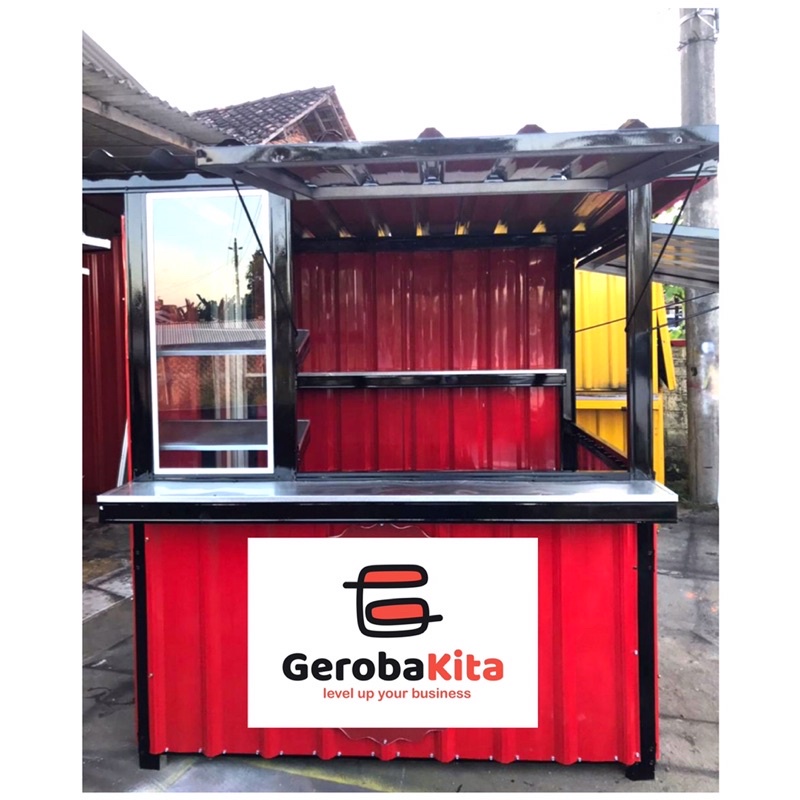 Jual Booth Container Custom etalase dan lantai / gerobak jualan dengan ...