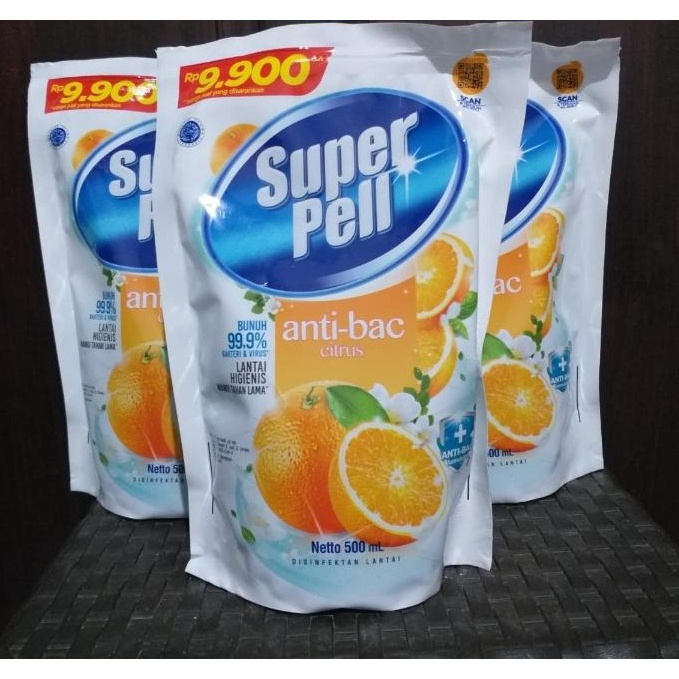 Jual Superpell Pembersih Lantai Anti Bact Citrus 500 ml | Shopee Indonesia
