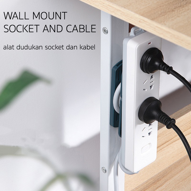 Jual HA 15 Dudukan Soket Organizer Kabel Tempel Dinding | Shopee Indonesia