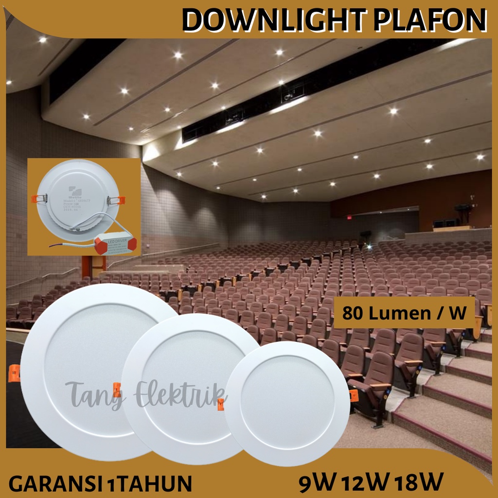Jual Lampu Downlight LED Plafon Inbow Ceilling Panel Light Rumah 9W 12W ...