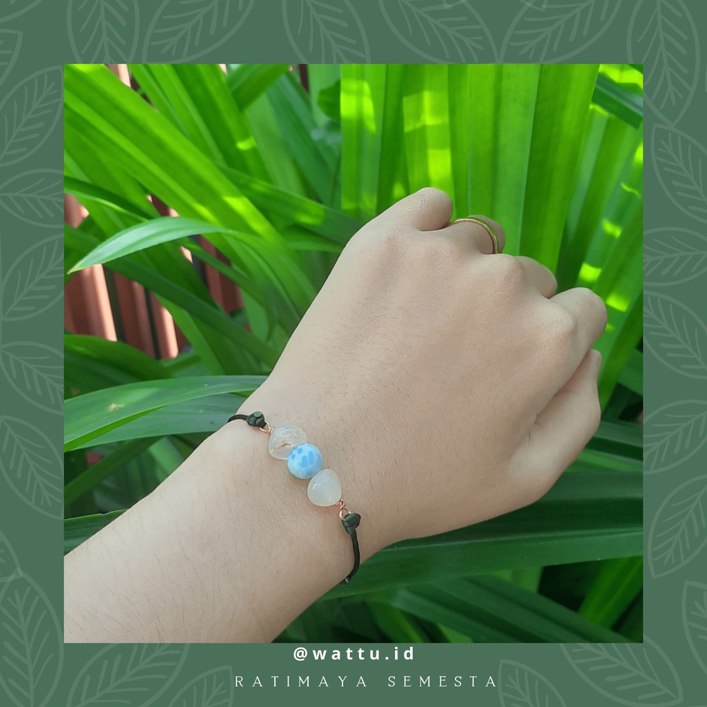 Jual Wattu Gelang Agnimaya Blue Vein Agate dan Lace Agate | Shopee ...