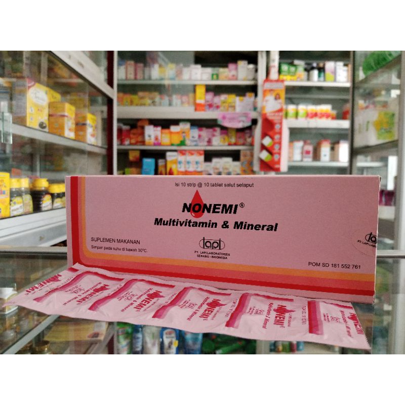 Jual NONEMI 1 STRIP @10 TABLET | Multivitamin & Mineral | Shopee Indonesia