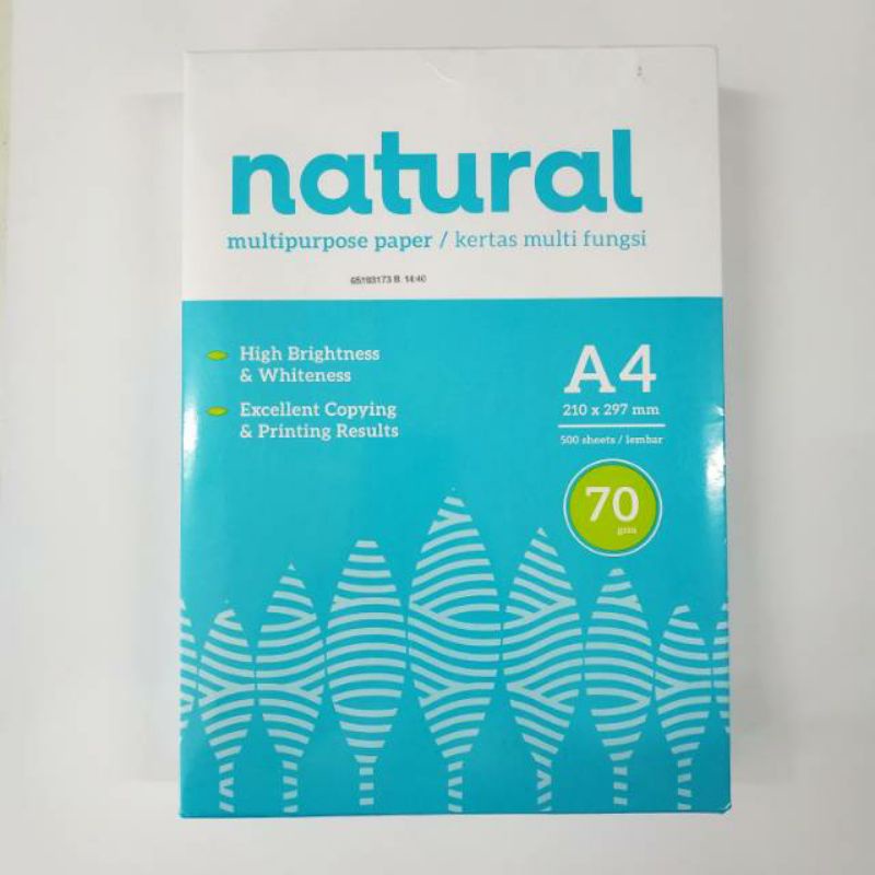 Jual KERTAS HVS A4 NATURAL PRINT & FOTOCOPY / KERTAS NATURAL HVS 1 RIM ...