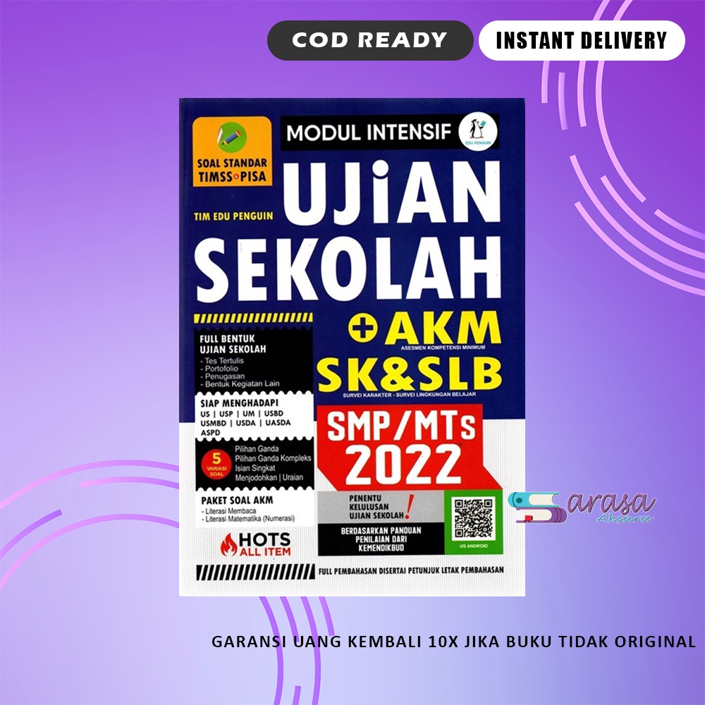 Jual Buku Pelajaran Smp / Mts Modul Intensif Us + Akm 2022 Kelas 7 8 9 | Shopee Indonesia
