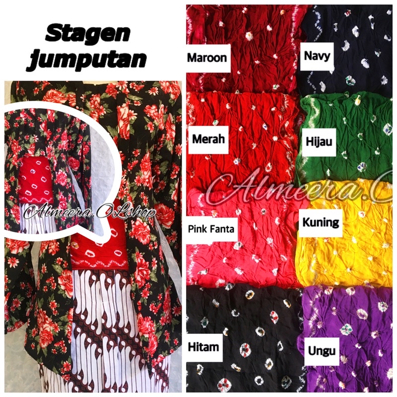 Jual Stagen jumputan /ankin jumputan kebaya kemben | Shopee Indonesia
