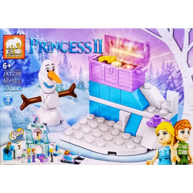 Jual MAINAN BALOK FROZEN ANNA ELSA LENGKAP AKSESORIS JX1239 OLAF KASTIL ...