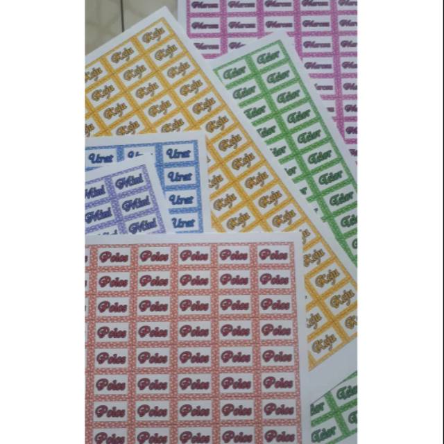 Jual Label Sticker Nama Custom Ukuran | Shopee Indonesia