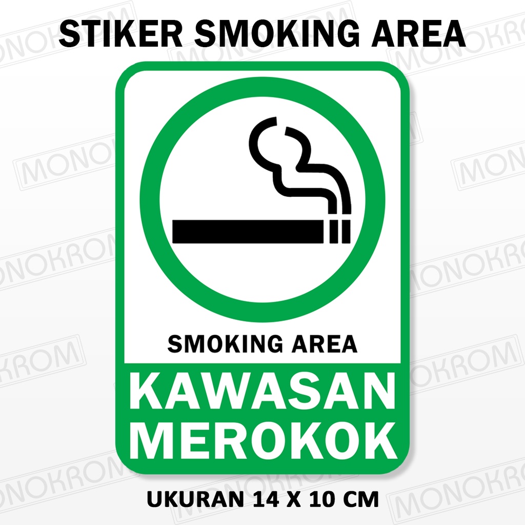 Jual Stiker Smoking Area | Stiker Kawasan Merokok | Shopee Indonesia