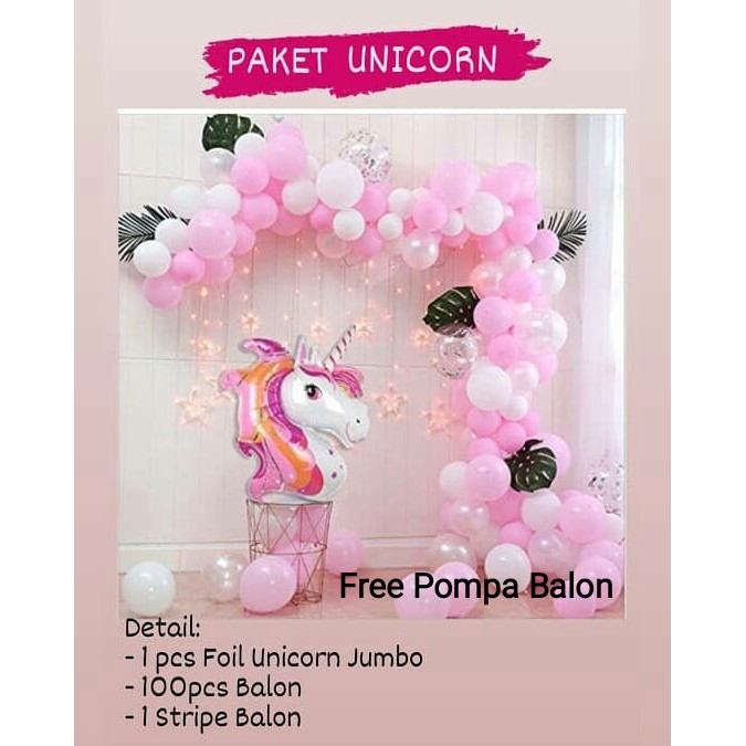 Jual BALON UNICORN / SET BALON UNICORN 3/ BALON ULANG TAHUN | Shopee ...