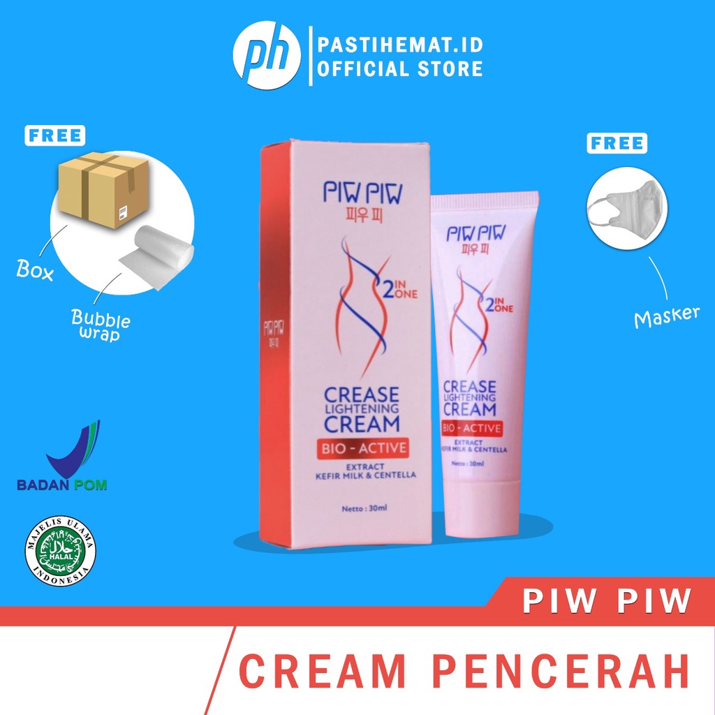 Jual PIWPIW CREASE LIGHTENING CREAM PEMUTIH PENCERAH KETIAK, LIPATAN ...