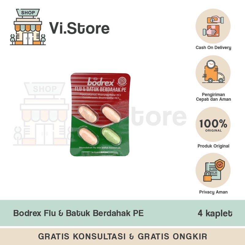 Jual Bodrex Flu dan Batuk Berdahak PE 1 strip | Shopee Indonesia