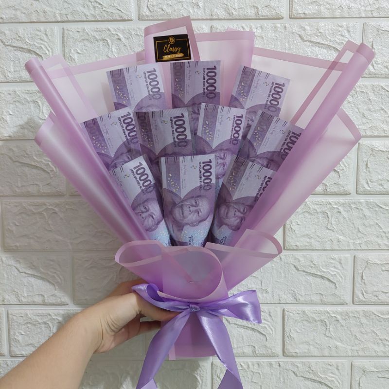 Jual Small Standing Money Bouquet 10 lembar / Bucket Buket Bunga Uang ...
