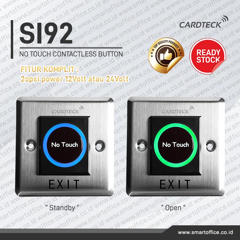 Jual No Touch Exit Push Button Stainless Access Control RFID ...