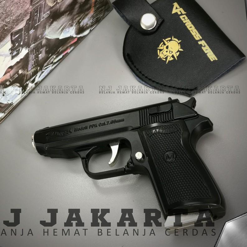 Jual Korek Api Gas Pistol Cross Fire Besi + Knif Survival | Shopee ...