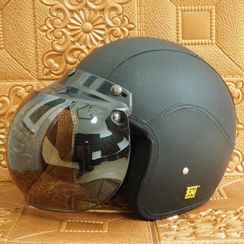 Jual HELM BOGO KULIT CLASSIC SNI DEWASA PRIA DAN WANITA HELMET BOGGO ...