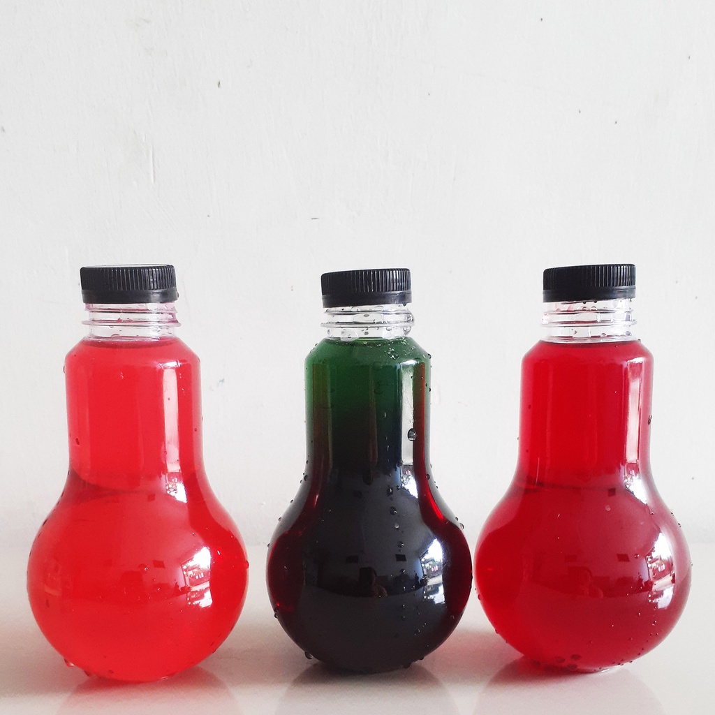 Jual Botol Bohlam 300 ml / Botol Plastik 300 ml Ready Stock Murah/ 25 ...