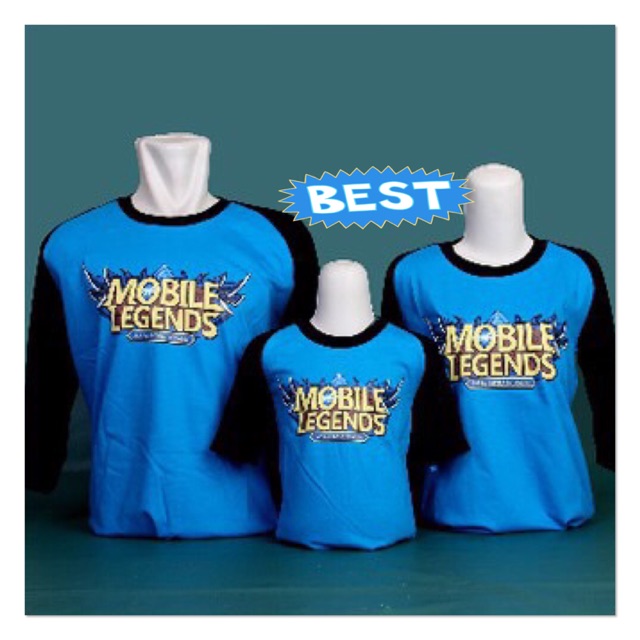 Jual KAOS COUPLE FAMILY "MOBILE LEGENDS" biru ANAK & DEWASA #hargasatuan | Shopee Indonesia