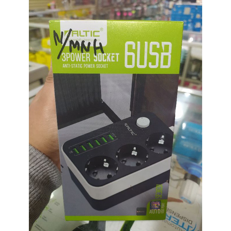 Jual Terminal Charger ALTIC 3 Power Socket 6 USB Port Stop Kontak Casan 3Power Socket 6USB 6A ...