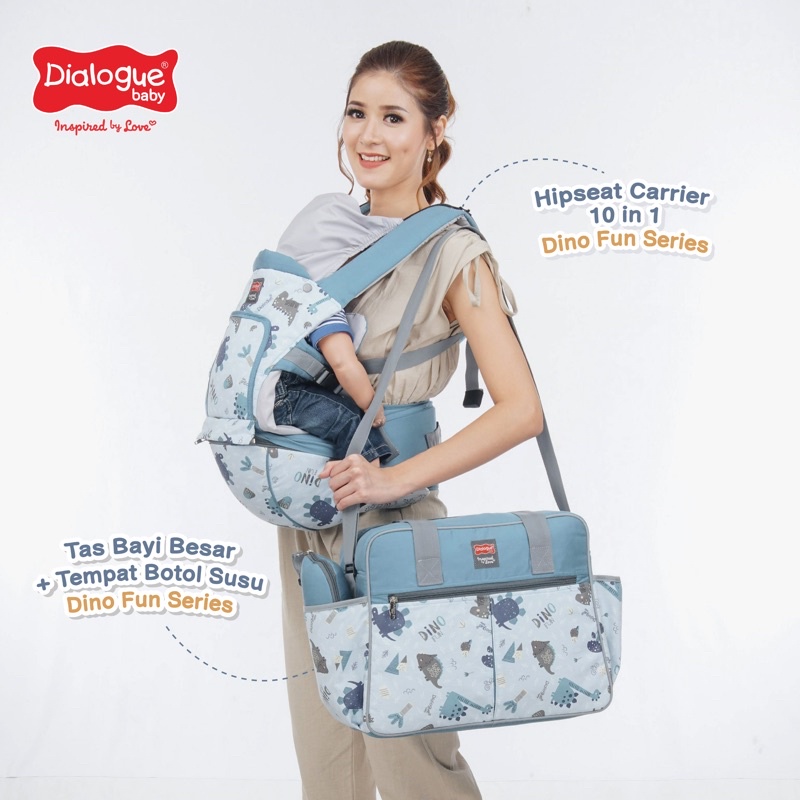 Jual Dialogue Baby Tas Bayi Besar + Tempat Botol Susu Dino Fun Series ...