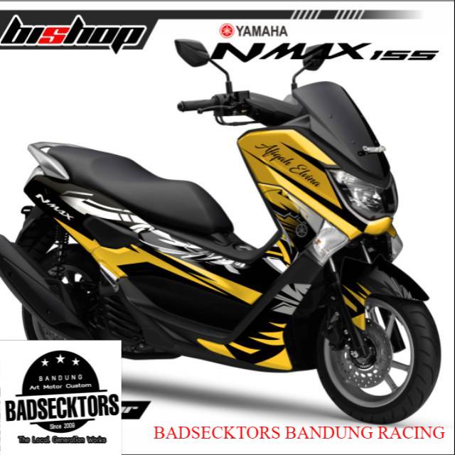 Jual Sticker decal full body Yamaha nmax hitam gold variasi warna keren ...