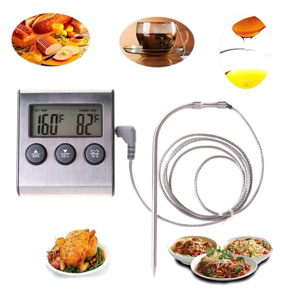 Jual Thermometer Makanan Daging Timer Masak Digital Termometer Cooking ...