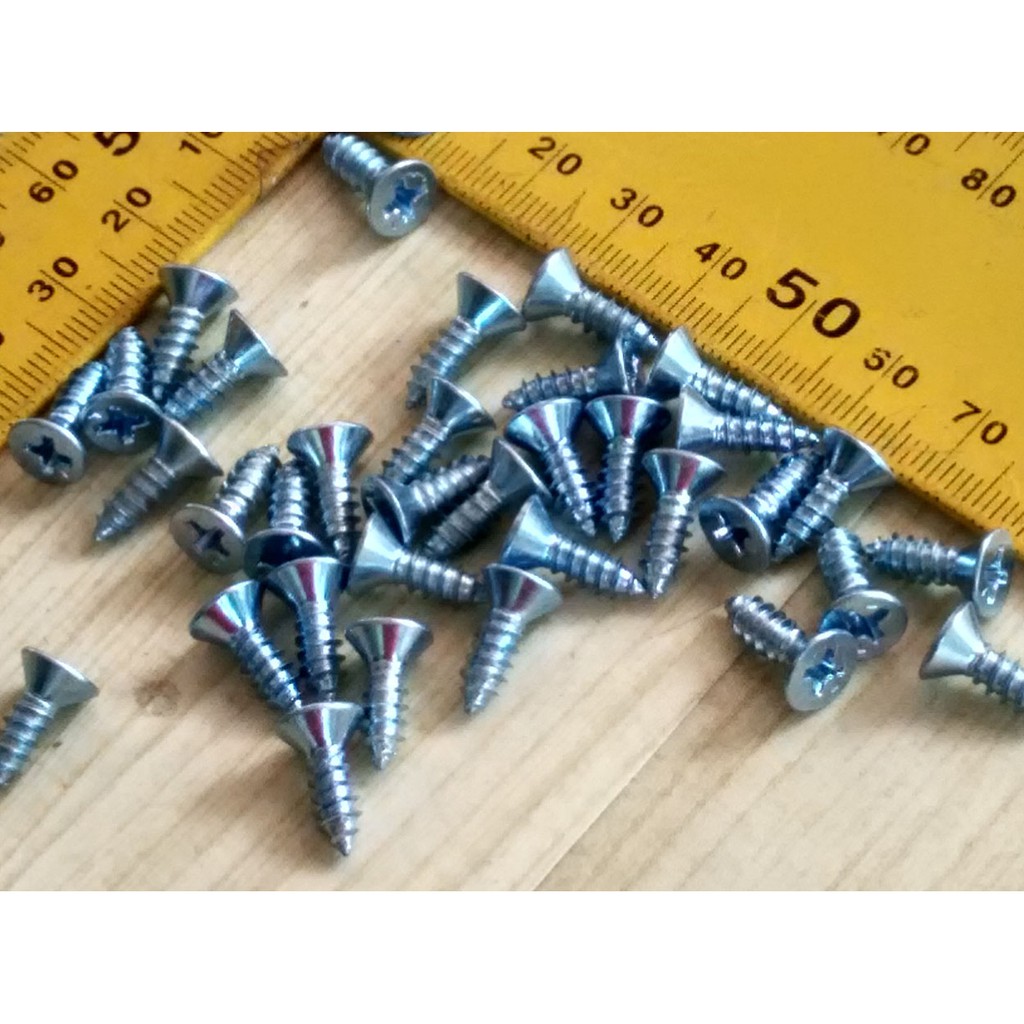 Jual self tapping screws / sekrup FH # 8 x1/2 (+) - 50 pcs | Shopee Indonesia