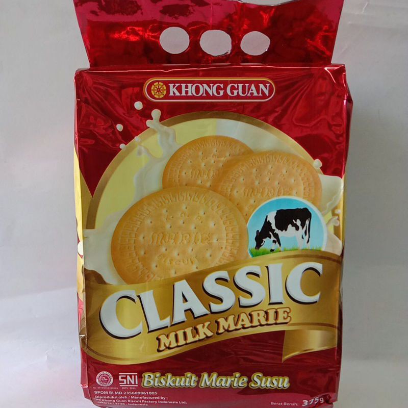 Jual KHONG GUAN BISKUIT MILK MARIE CLASSIC 375gr | Shopee Indonesia