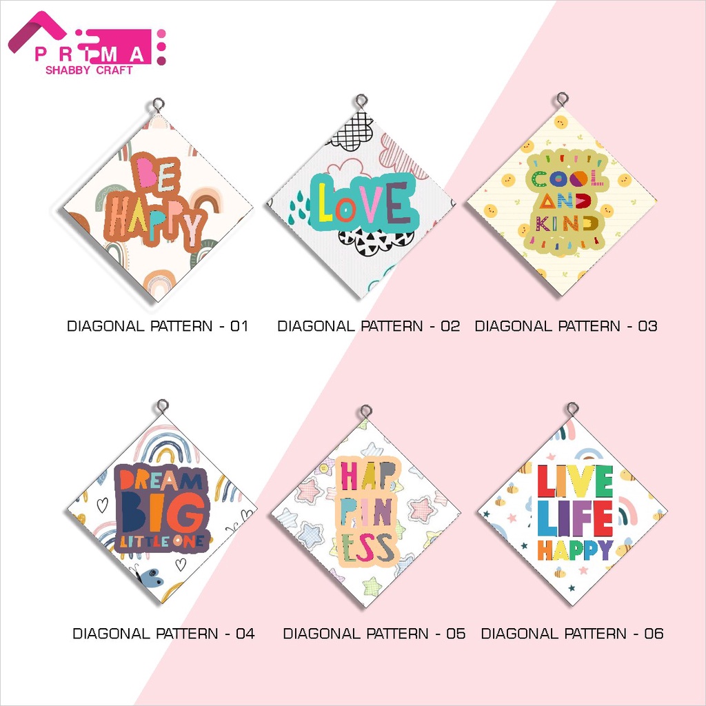 Jual Hiasan Pajangan Dinding Walldecor Poster Kayu Diagonal Pattern ...