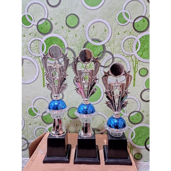Jual Piala Set Silver Kristal 227 K-24 FG27 | Shopee Indonesia