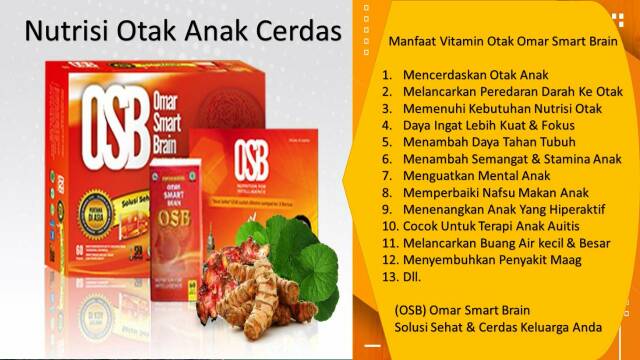 Jual Vitamin Otak Omar Smart Brain OSB / nutrisi otak / vitamin anak ... Jual Vitamin Otak Omar Smart Brain OSB / nutrisi otak / vitamin anak ...
