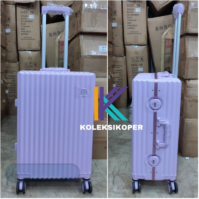 Jual Koper Roaming Box Polycarbonate ungu Ukuran Bagasi 24 inch TSA ...