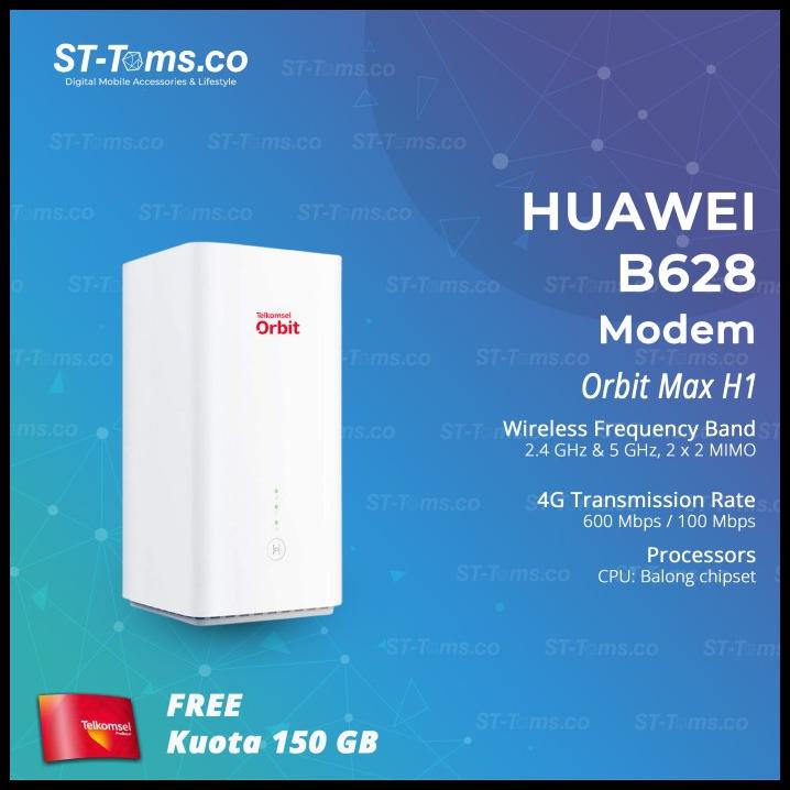 Jual Telkomsel Orbit Max H1 Huawei B628 Modem Wifi 3G/4G Free 150Gb ...