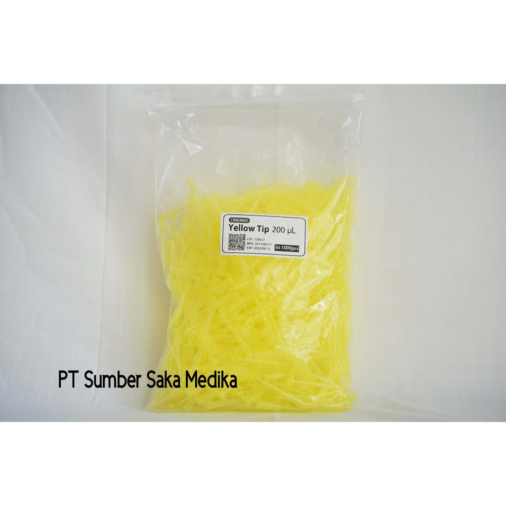 Jual Yellow Tips Tip Miropipet Kuning Pipet ONEMED ONE MED 1000 Pcs ...