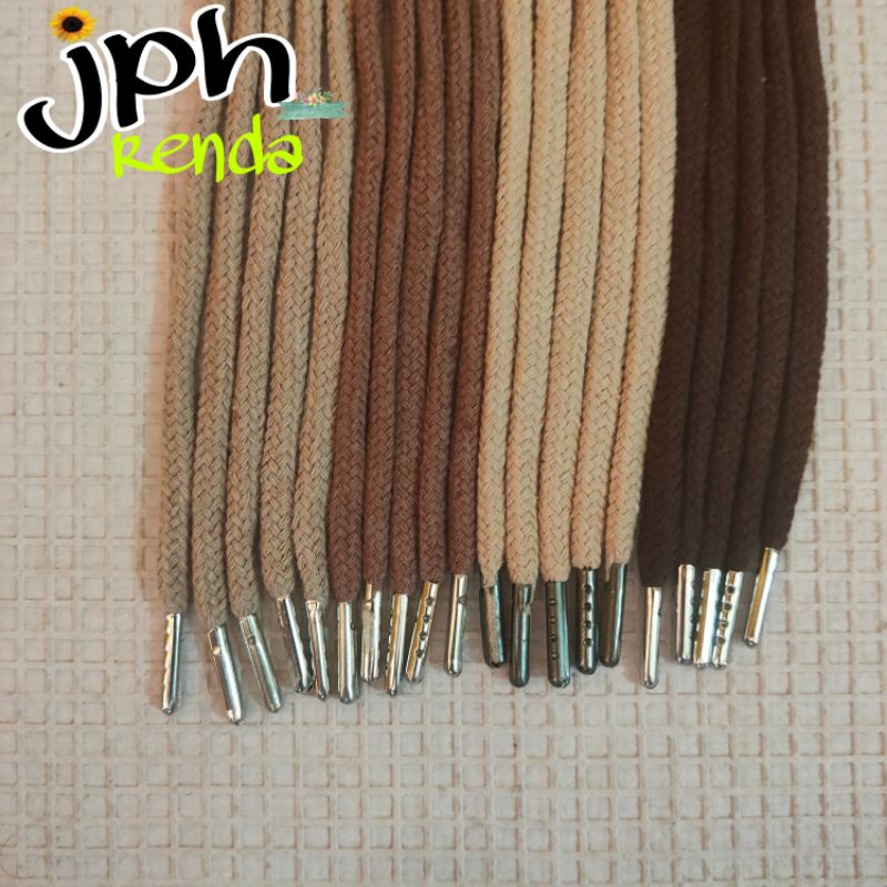 Jual Tali hoodie, tali jacket aglet besi katun cream 120cm | Shopee ...