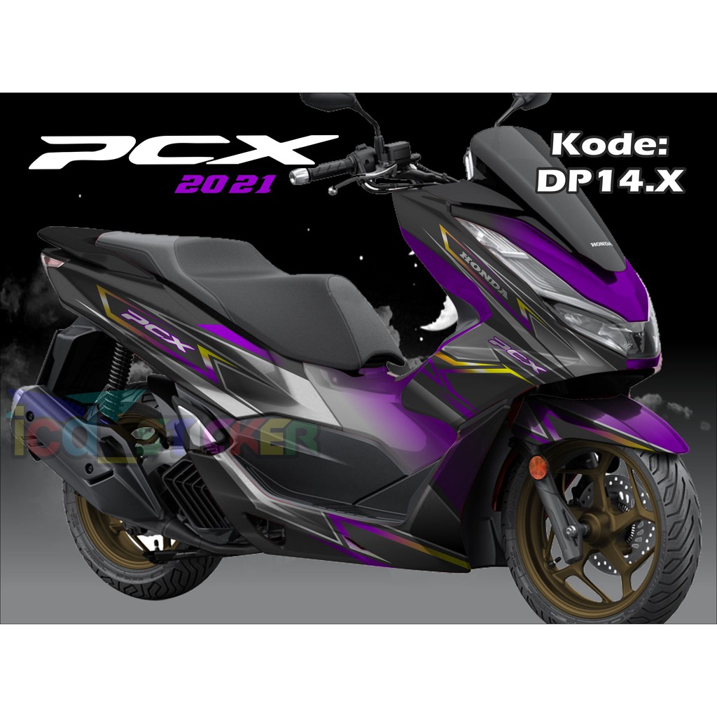 Jual decal pcx 2021 grafis ungu / sticker pcx grafis | Shopee Indonesia