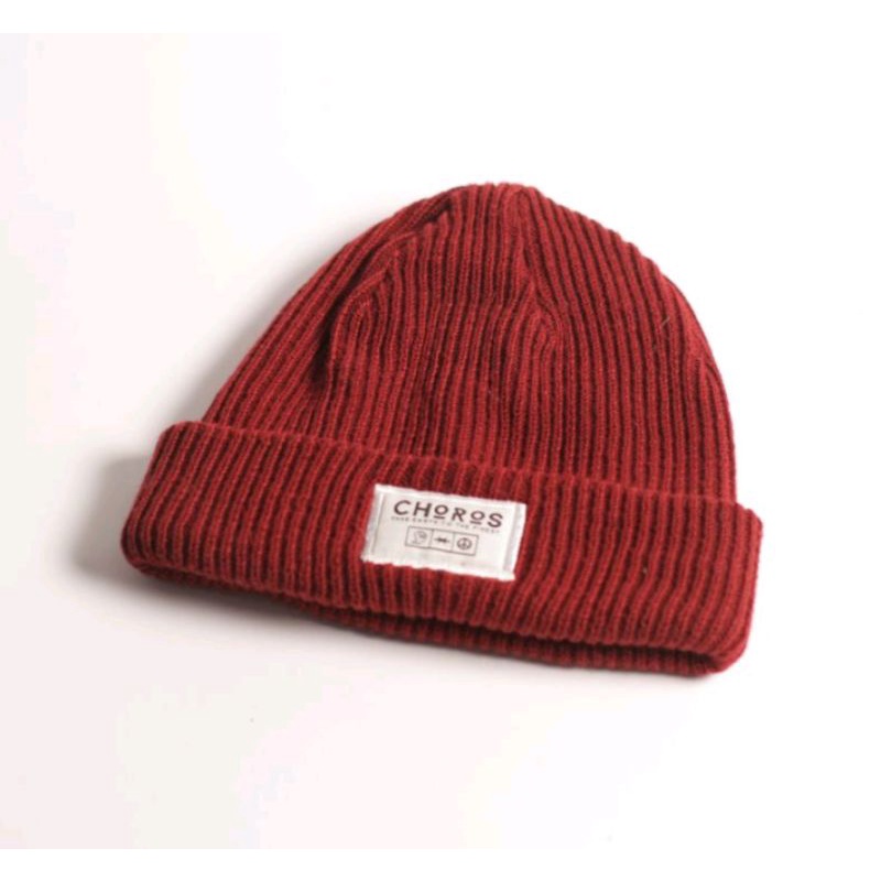 Jual BEANIE - KUPLUK RED (CHOROS) | Shopee Indonesia