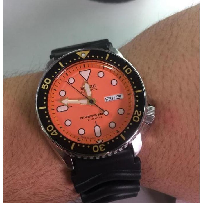 Jual Seiko Divers Skx011J1 Automatic Watch Dial Orange Original S2396 ...