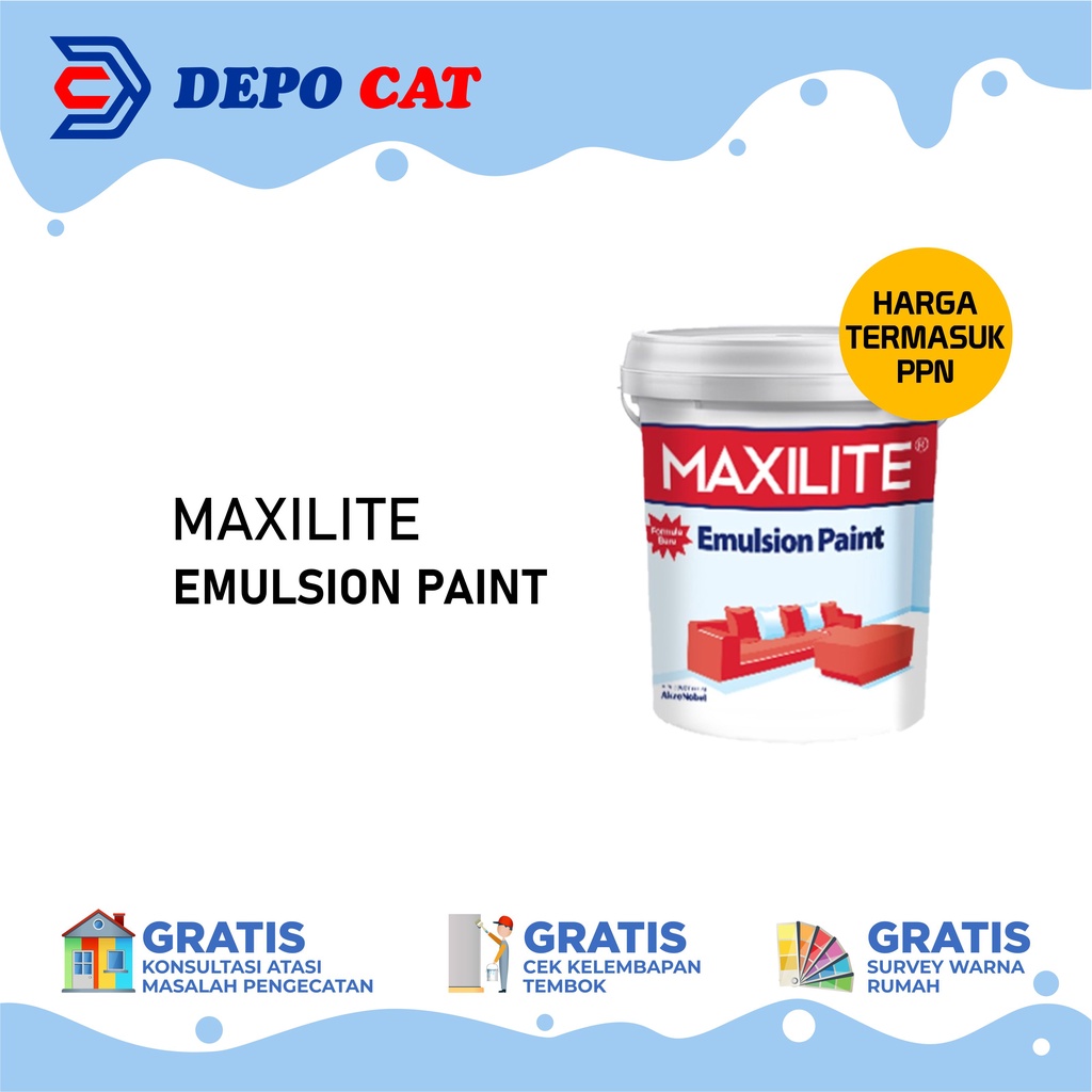 Jual Cat Tembok Ekonomis Maxilite 18,5 Kg | Interior | Shopee Indonesia
