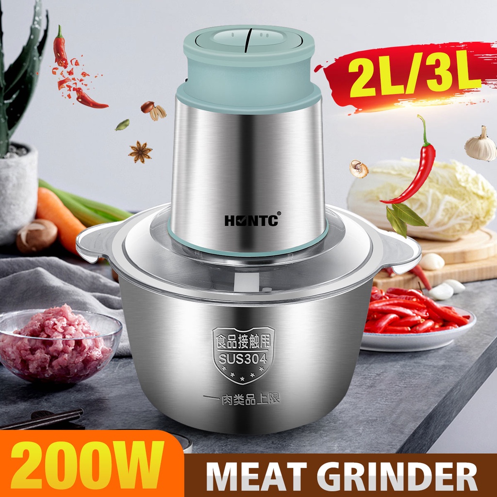 Jual Chopper Meat Grinder Mincer Food 2 Speeds 200W Stainless steel 2L Capacity Electric/CHOPPER ...