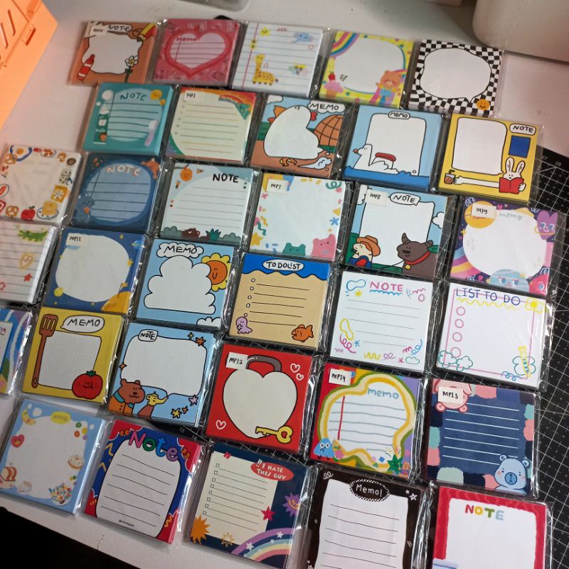 Jual 35 lembar mini memo paper/ memo pad/ note pad | Shopee Indonesia