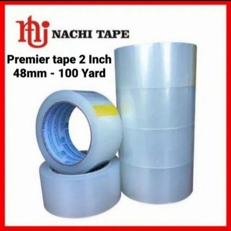 Jual Lakban / OPP / Plakban 2 Inch Premier Tape 48mm 100 Yard by Nachi (Box) | Shopee Indonesia