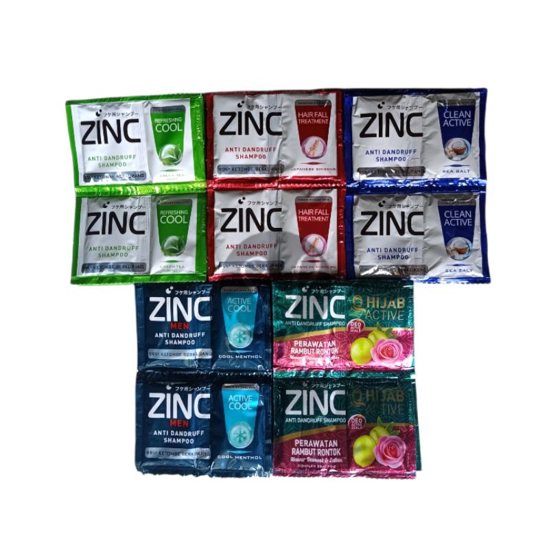 Jual Shampo Zinc Renceng Isi 12pc Sachet Shampo Anti Ketombe Zinc 10ml ...