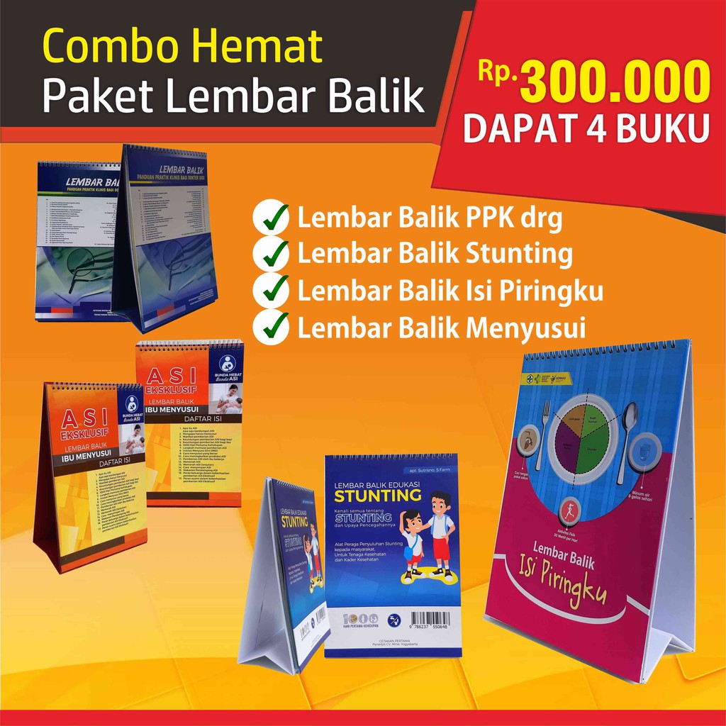 Jual Bundling 4 : Lembar Balik Stunting, Isi Piringku, PPK drg dan ...