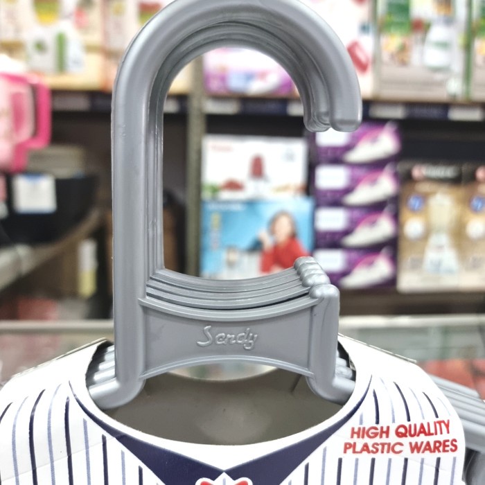 Jual Hanger Gantungan Baju Sendy Silver Lebar 38cm isi 6pcs | Shopee ...