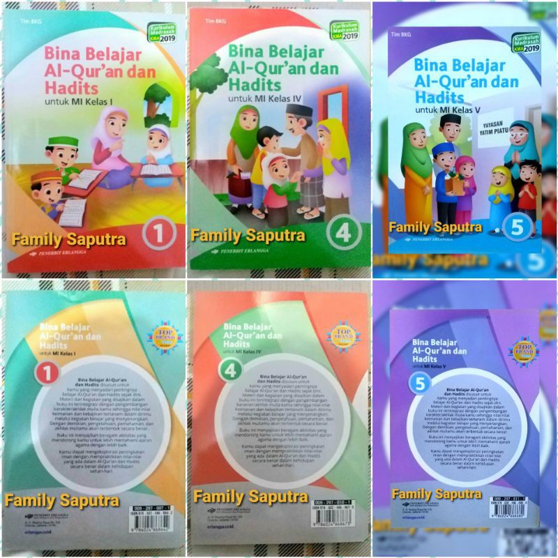 Jual BUKU BINA BELAJAR ALQURAN HADITS SD MI KELAS 1 2 3 4 5 6 KMA 2019 NEW ERLANGGA | Shopee ...