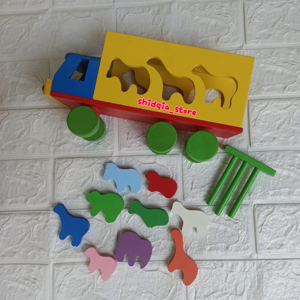 Jual Mainan Mobil Truk Sortasi Hewan dan geometri - Sorting truck ...